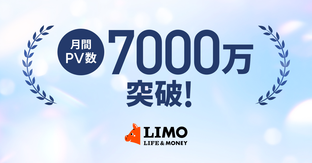 くらしとお金の経済メディア『LIMO』、月間PV数7000万を突破｜株式会社モニクルリサーチ